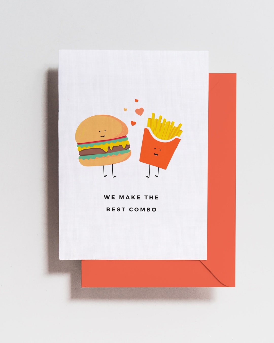 Funny Valentine's Day Card - Anniversary Card - LOVE Burger and Fries ...