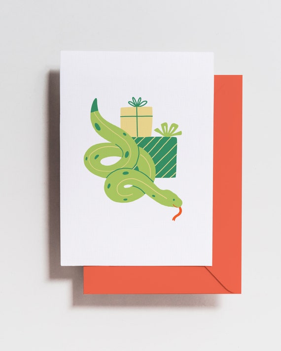 Birthday Card kids animal Lover snake Reptile Birthday | Etsy