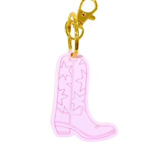 Cowgirl Boot Keychain - Rodeo - Hot Pink - Neon - Key Ring - Cute ...