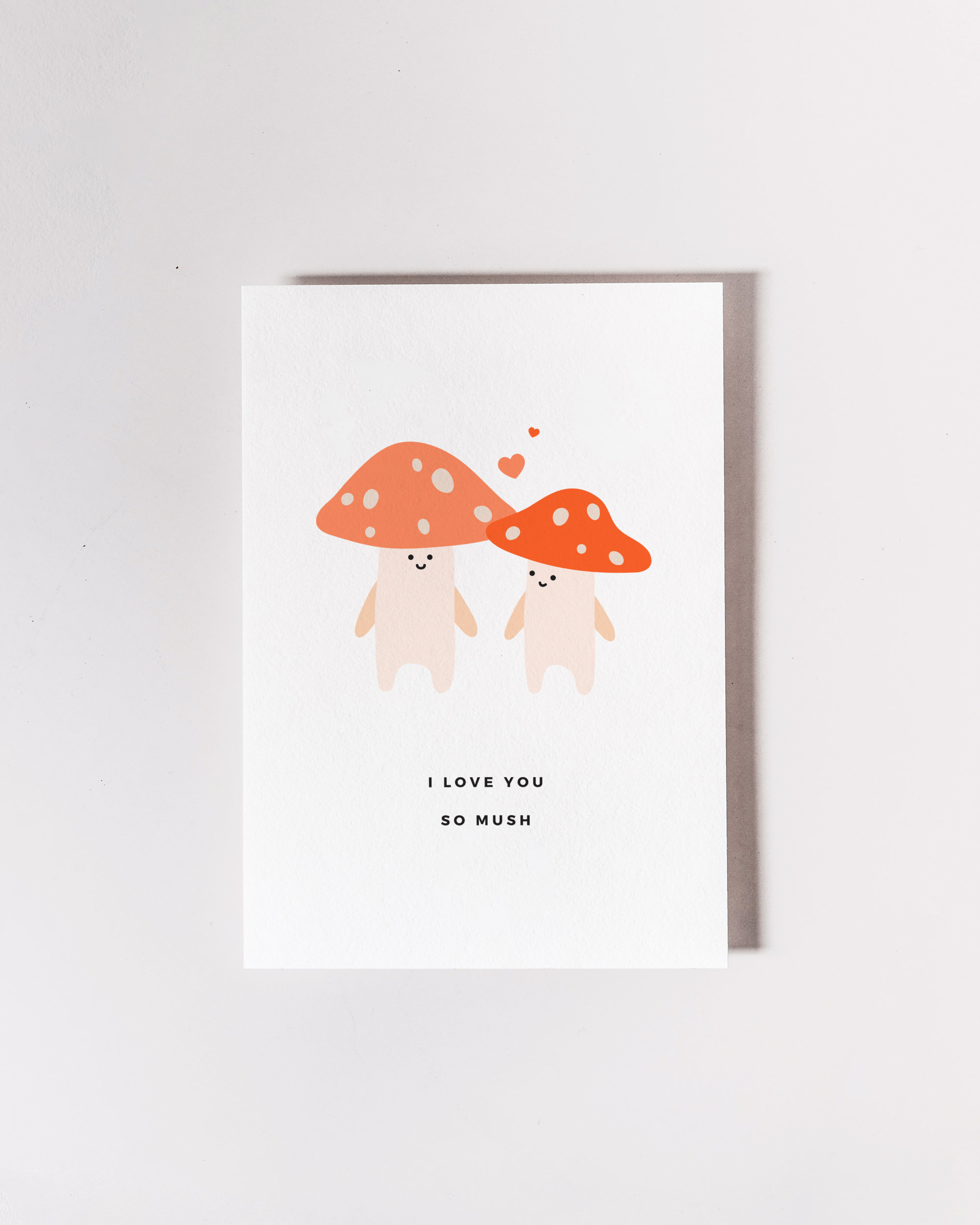Funny Mushroom Valentines Day Card: I Love You so Mush (PDF Printable ...