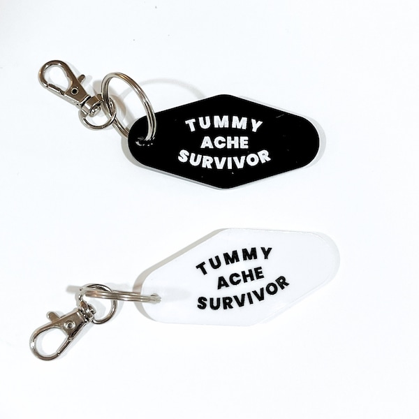 Tummy Ache Keychain - Etsy
