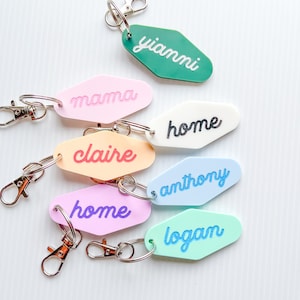 Custom Name Keychain - Hotel Keychain - Gift - Class Valentine's Day ...