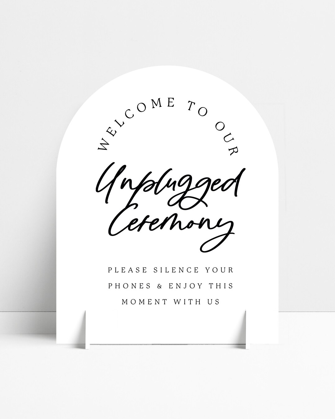 Unplugged Ceremony Sign Wedding Sign custom Sign acrylic arched ...