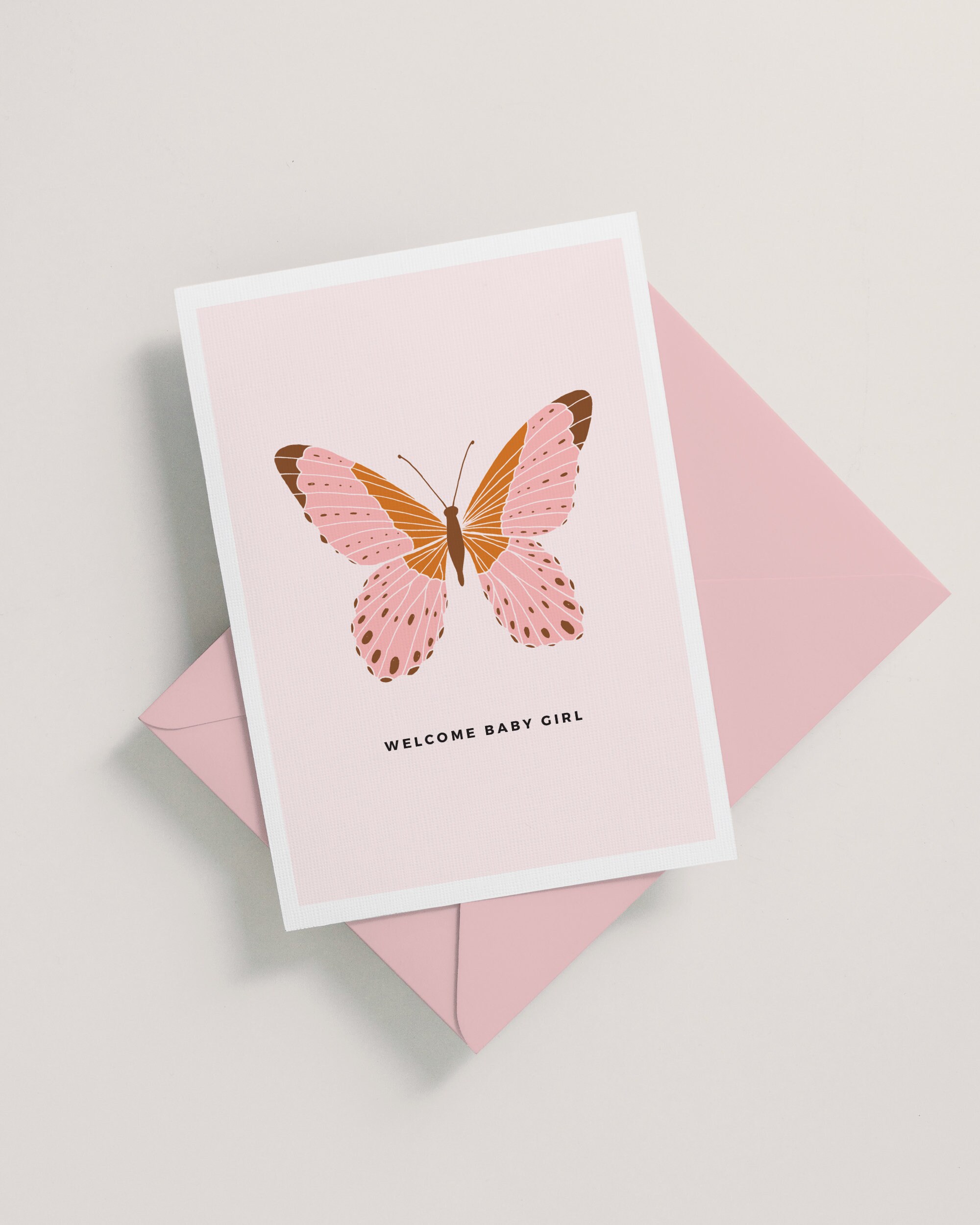 Baby Girl Card Baby Shower Card Mom to Be New Mom Card | Etsy