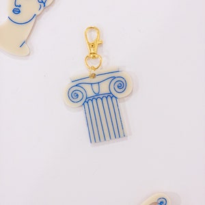 Greek Evil Eye Artist Keychain - Athena - Goddess - Column - Greek ...