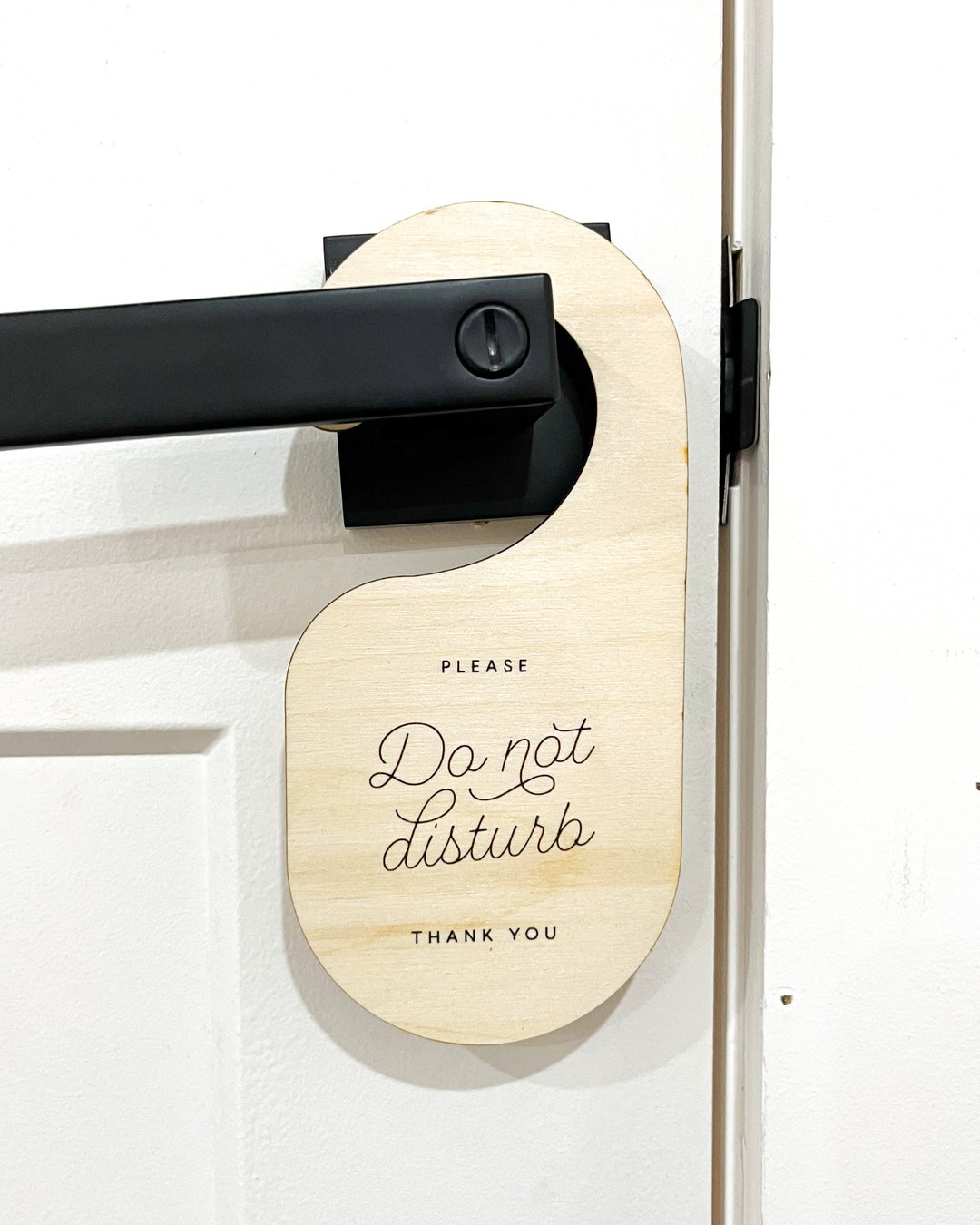 Simple Wood Do Not Disturb Door Hanger - Etsy