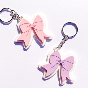 Coquette Bow Keychain | Bow Keychain | Valentine's Day Gift | for Her ...