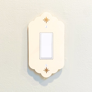 Scalloped Star Light Switch Plate Cover - Lasercut Acrylic - Etsy
