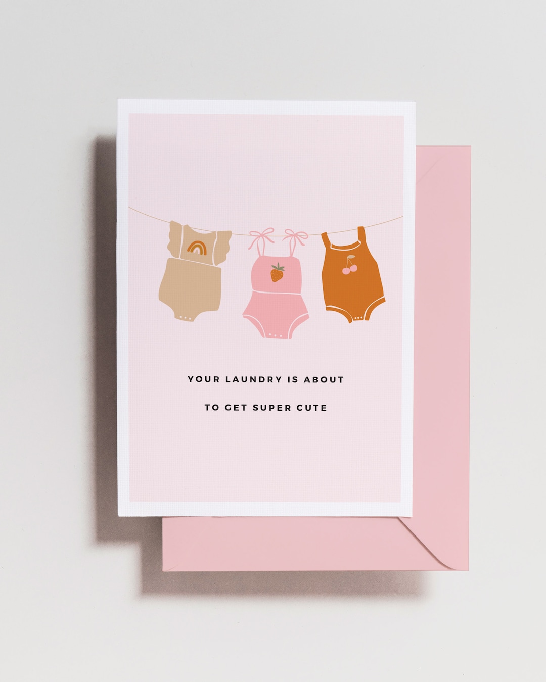 Baby Shower Card - Funny Baby Card - Cute Laundry - Funny Onesie ...