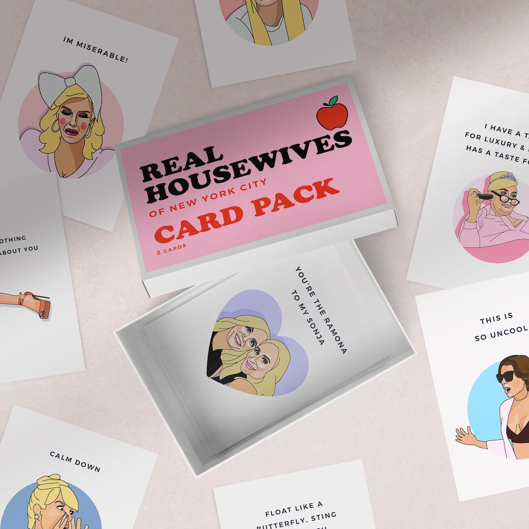RHONY Greeting Card Pack: Bravo TV Theme, Funny Friendship Cards - Etsy
