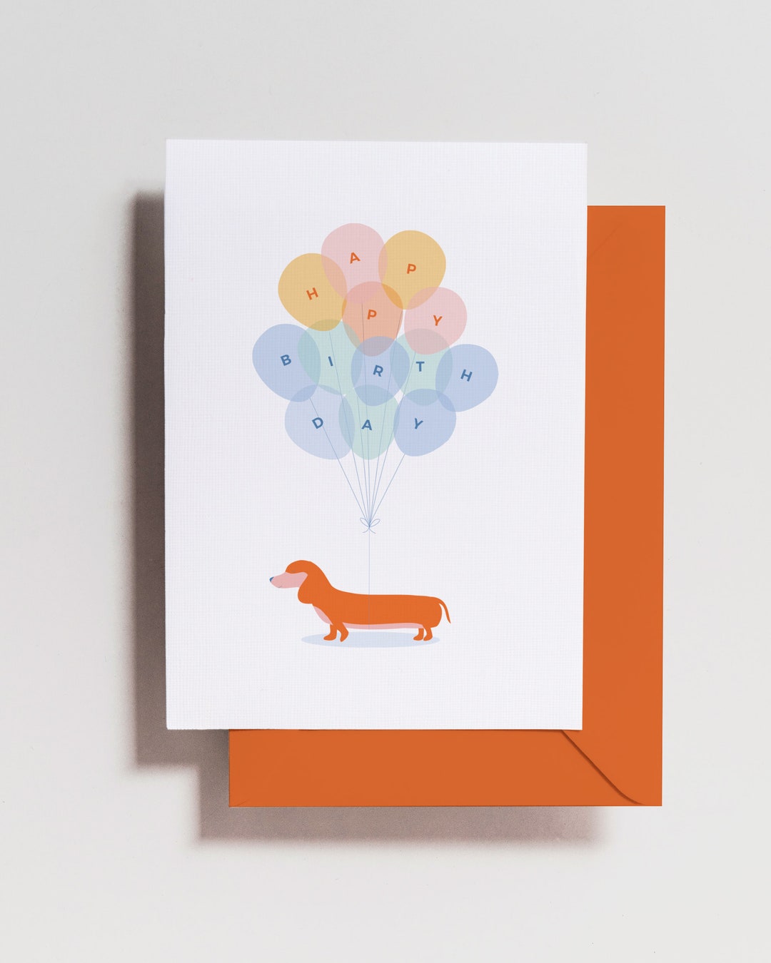 Funny Birthday Card • weiner Dog • dog Lover • happy Birthday Balloons ...