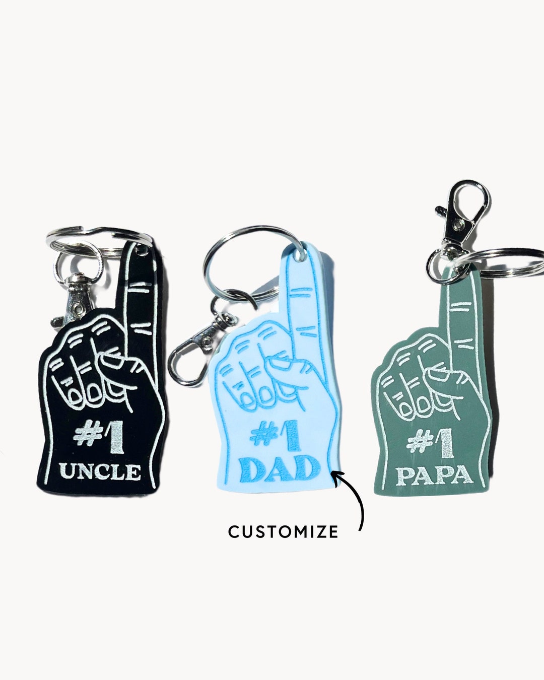 Father's Day Keychain, Father's Day Gift, #1 Dad, Gift for Dad, Gift ...