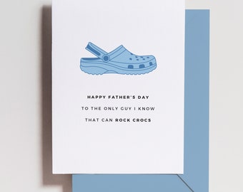 Dad You Croc My World Funny Father's Day Card - Etsy