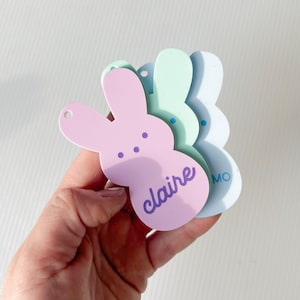Peep Name Tag, Easter Basket Peep Tag, Easter Bunny Name Tag, Custom ...