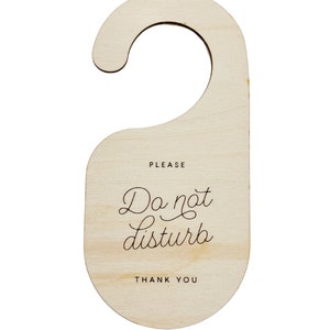 Simple Wood Do Not Disturb Door Hanger - Etsy