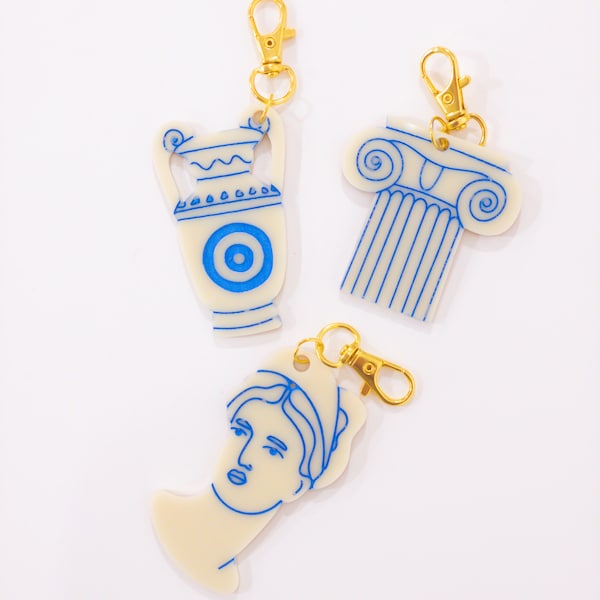 Greek Keychain - Etsy