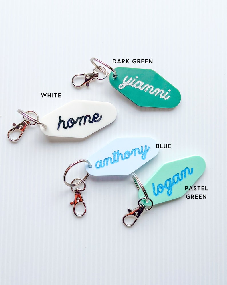 Custom Name Keychain - Hotel Keychain - Gift - Class Valentine's Day ...