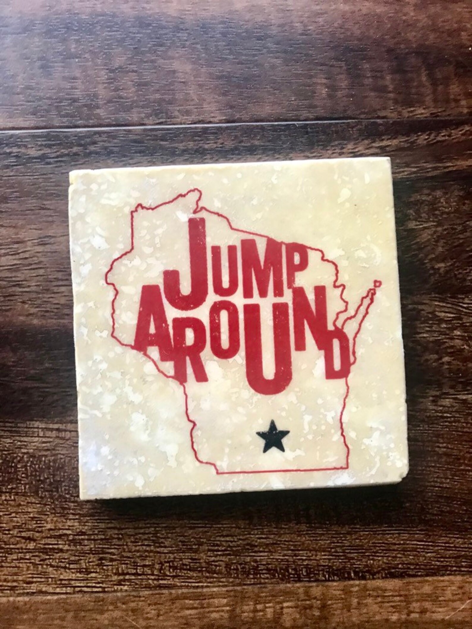 Wisconsin Badger Coaster Set - Etsy