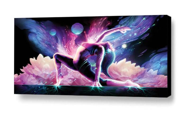 Yin Salutation Large Yoga Painting on Canvas With Yin Asana - Etsy