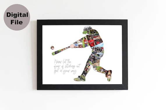 Baseball Batter Collage Custom Baseball Coach Gifts - Etsy