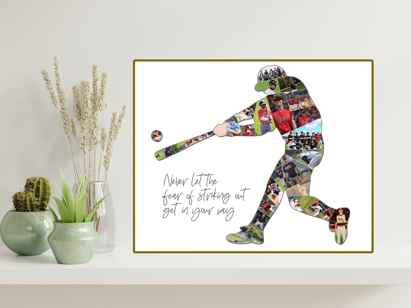 Baseball Batter Collage Custom Baseball Coach Gifts - Etsy