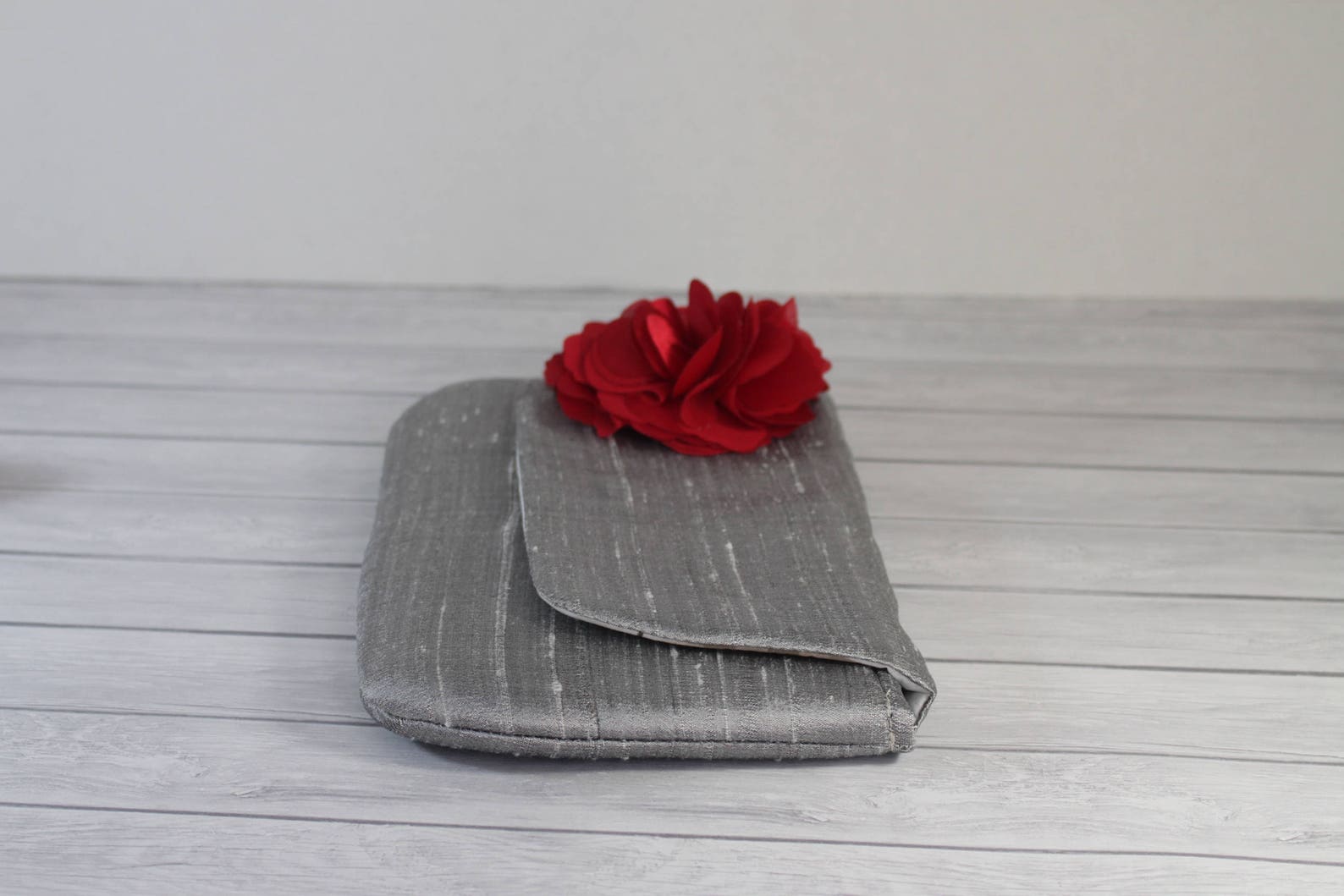 Silver Wedding Photo Purse for Mother of the Bride / Silk Wedding ...
