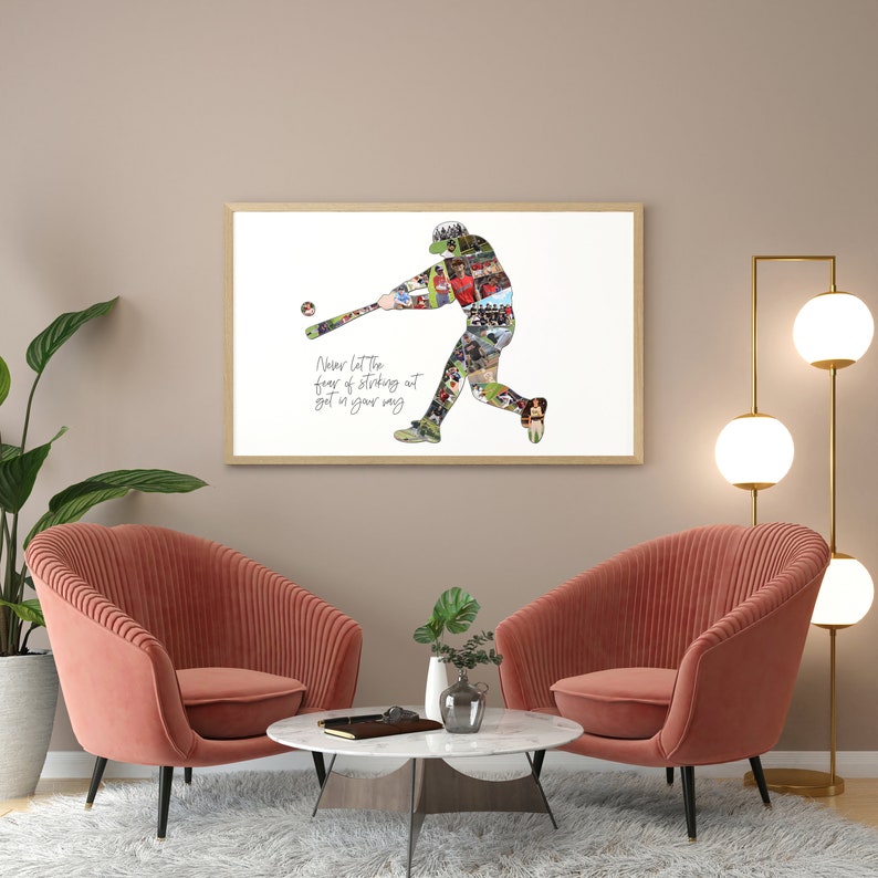 Baseball Batter Collage Custom Baseball Coach Gifts - Etsy
