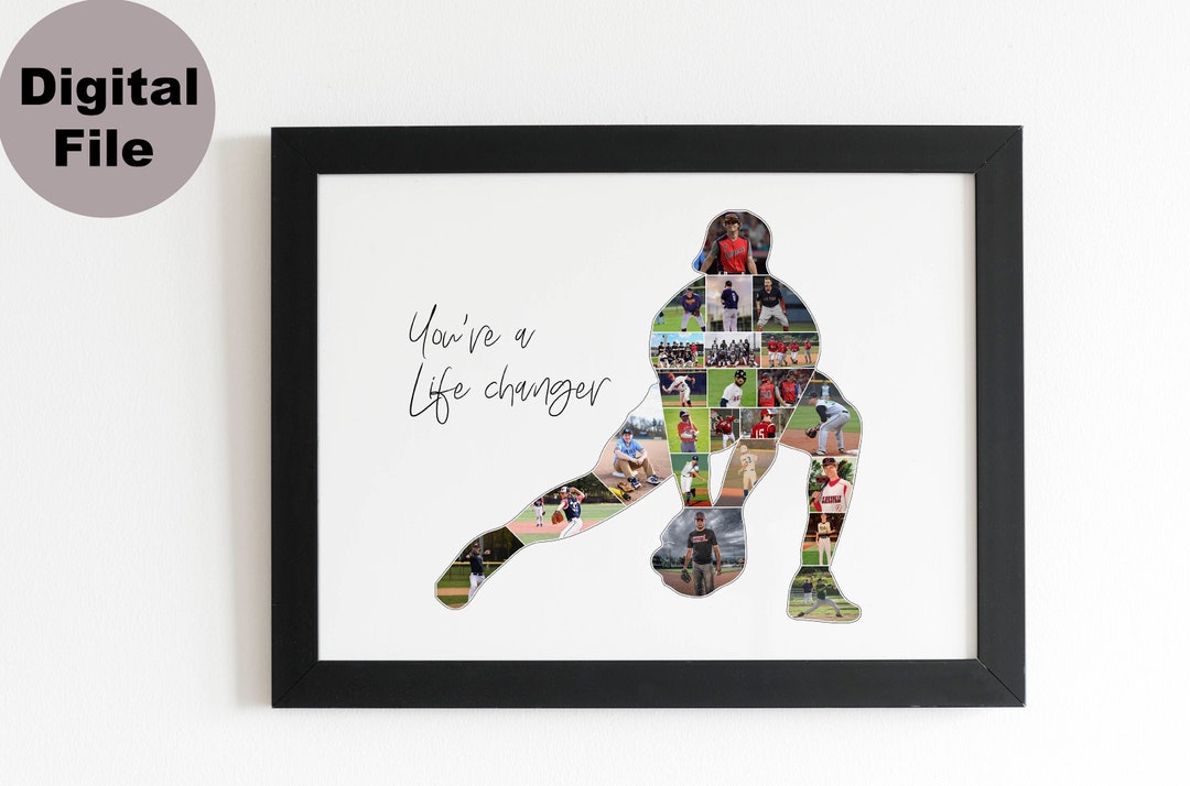 Baseball Photo Collage, Baseball Team Gift, Personalized Gift for ...