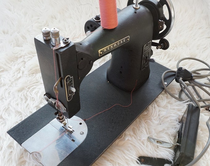 Fully Restored KENMORE ROTARY 1939 Crinkle Finish Gothic Steampunk ...