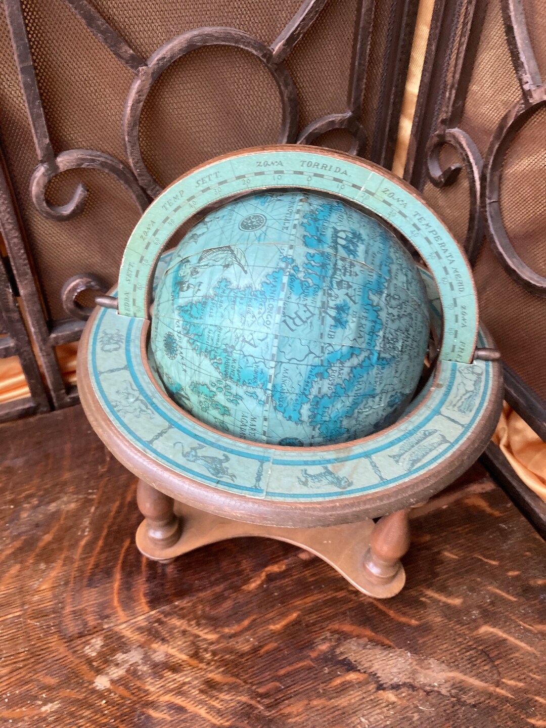 Unique Wooden Old World Table Top Globe Vintage Made in Japan - Etsy
