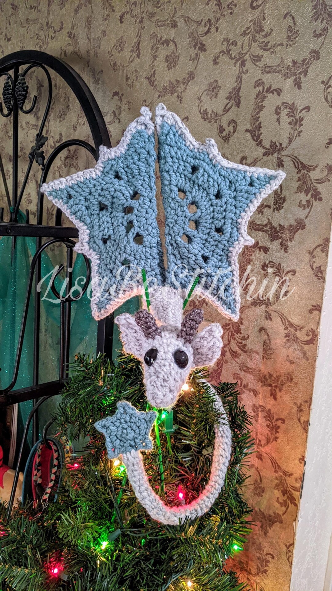 Ice Dragon Tree Topper / Wearable Wrap Dragon - Etsy