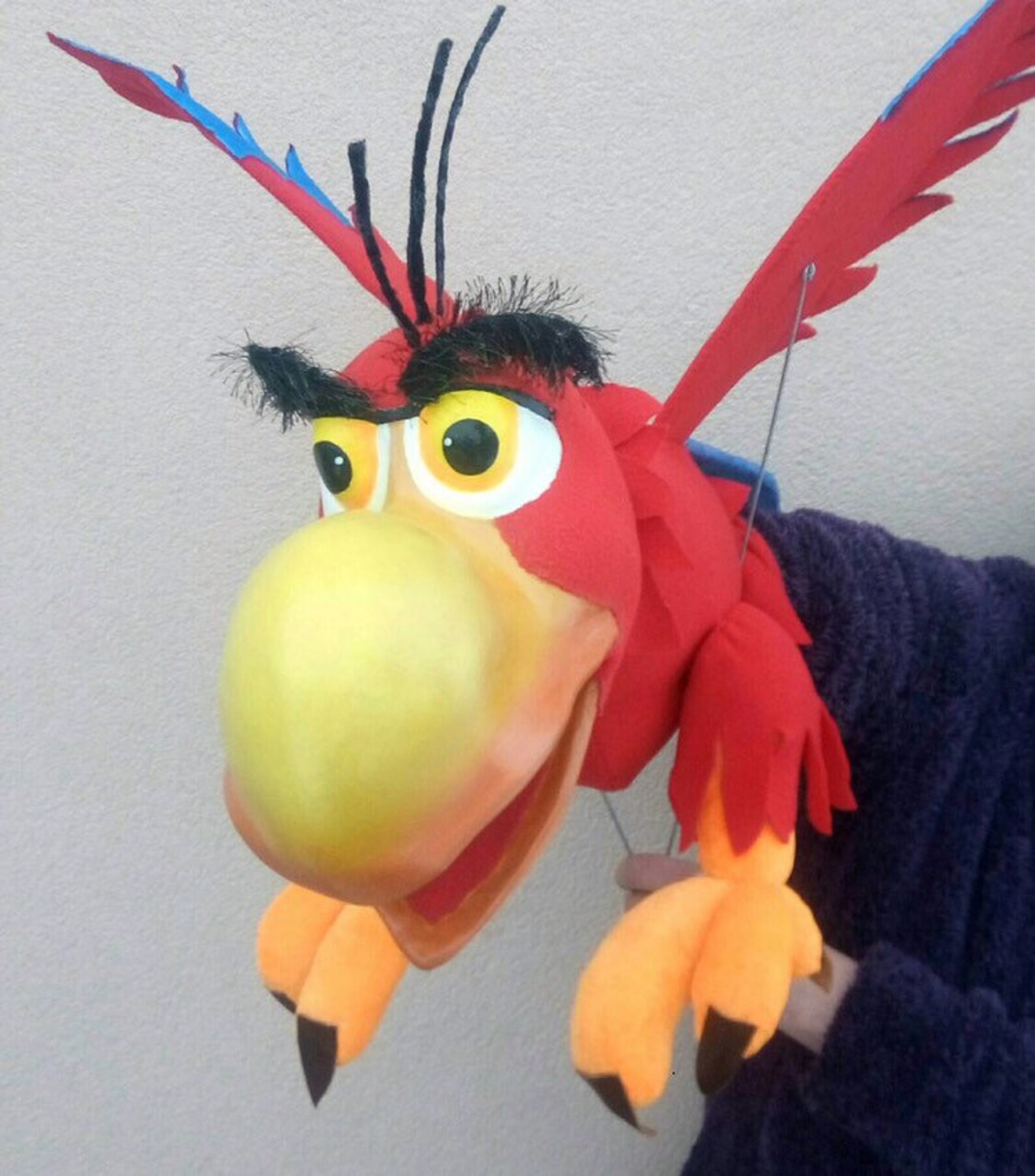 Iago Aladdin Red Hand Puppet - Etsy