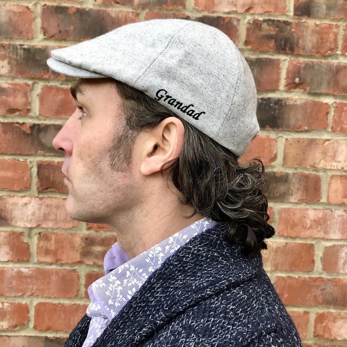Personalised Custom Flat Cap, Initials Flat Cap, Name Flat Cap, Peaky ...