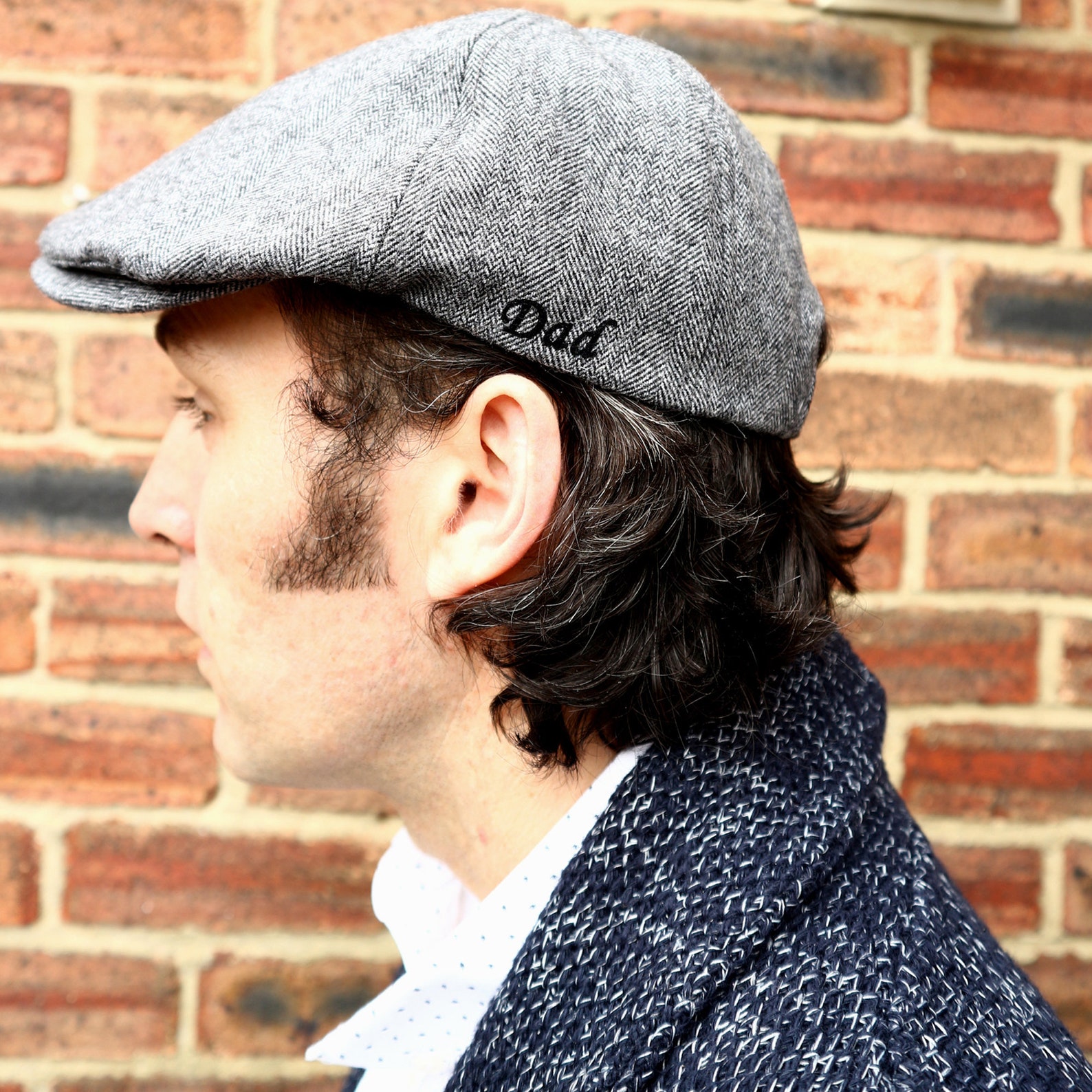 Personalised Custom Flat Cap, Initials Flat Cap, Name Flat Cap, Peaky ...