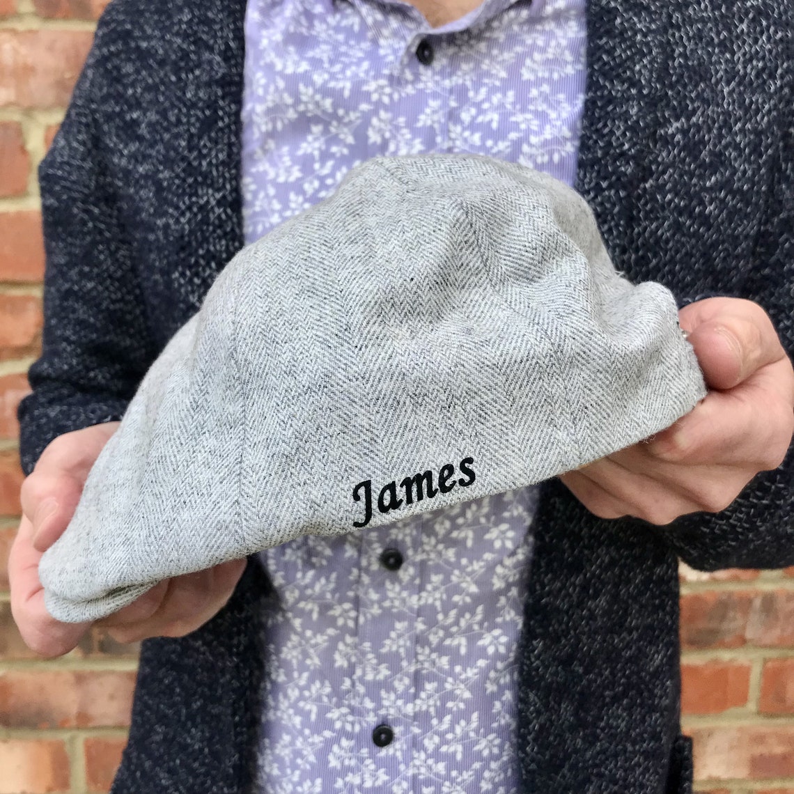 Personalised Custom Flat Cap, Initials Flat Cap, Name Flat Cap, Peaky ...