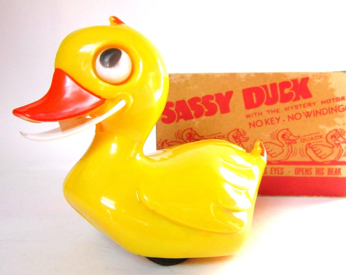 Vintage "sassy Duck" Rolling Toy in Original Box, an Arpin Products ...