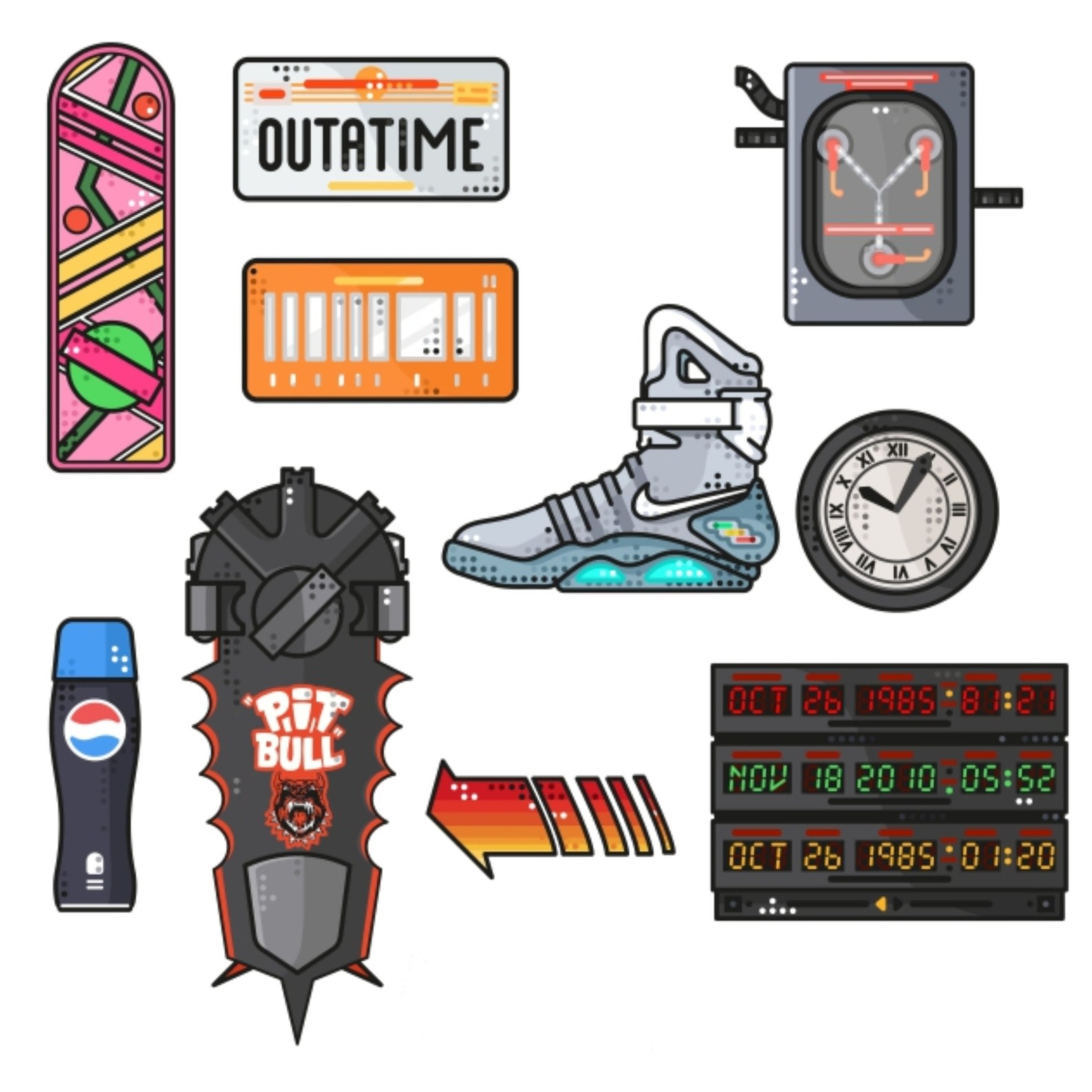 Back to the Future Cartoon Images Machine SVG PDF DXF Pdf Png Download ...