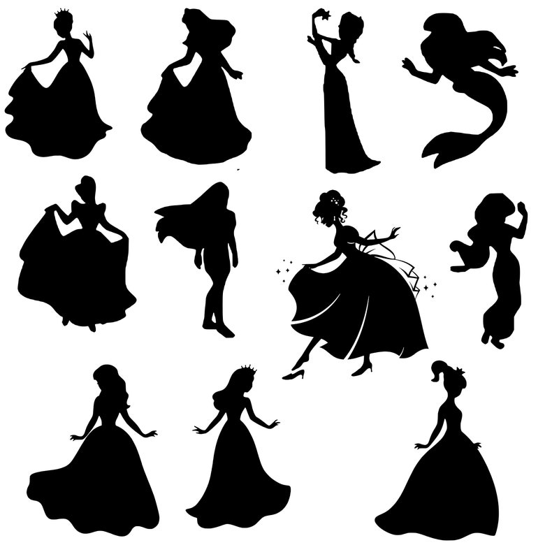 Princess Silhouette - Etsy