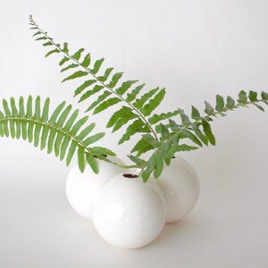 White Ceramic Ball Vase, Modern Bud Vase, 9" - Etsy