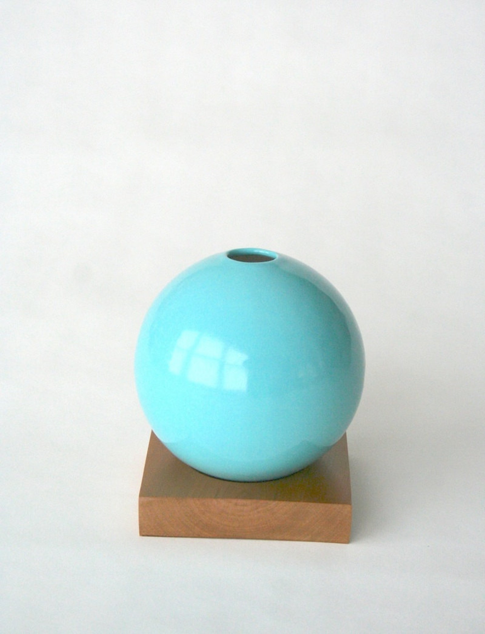 Turquoise Vase Ceramic Wood Vase Ceramic Vase Flower Vase - Etsy