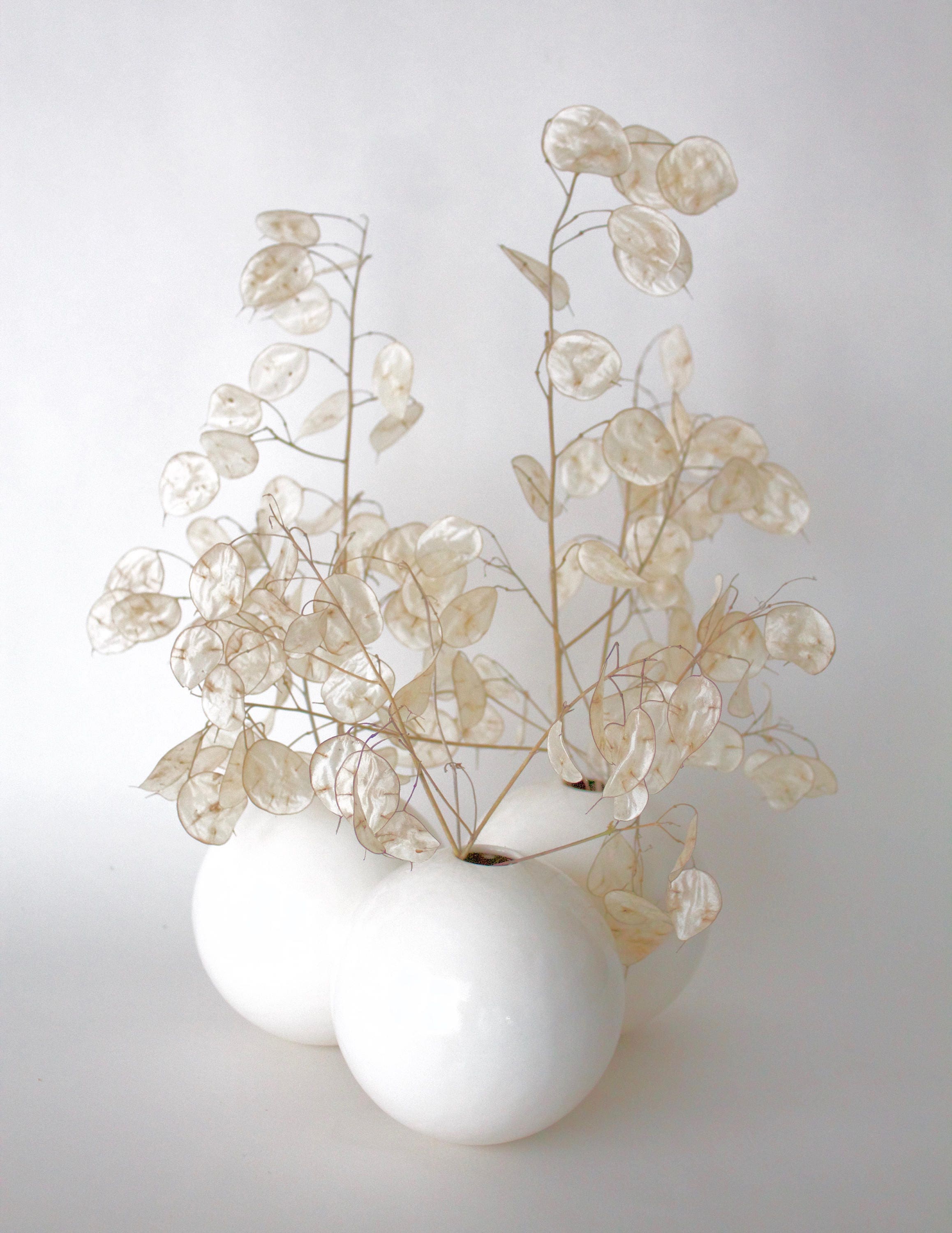 White Ceramic Ball Vase, Modern Bud Vase, 9" - Etsy