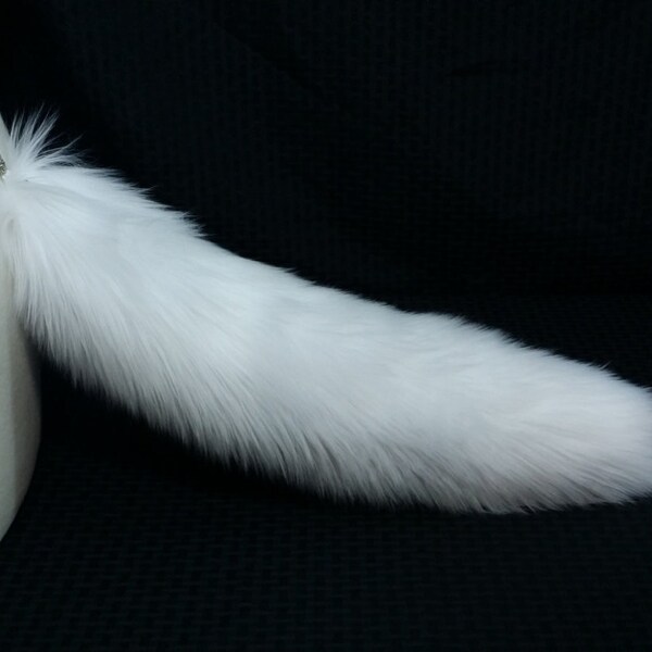 White Fox Tail - Etsy