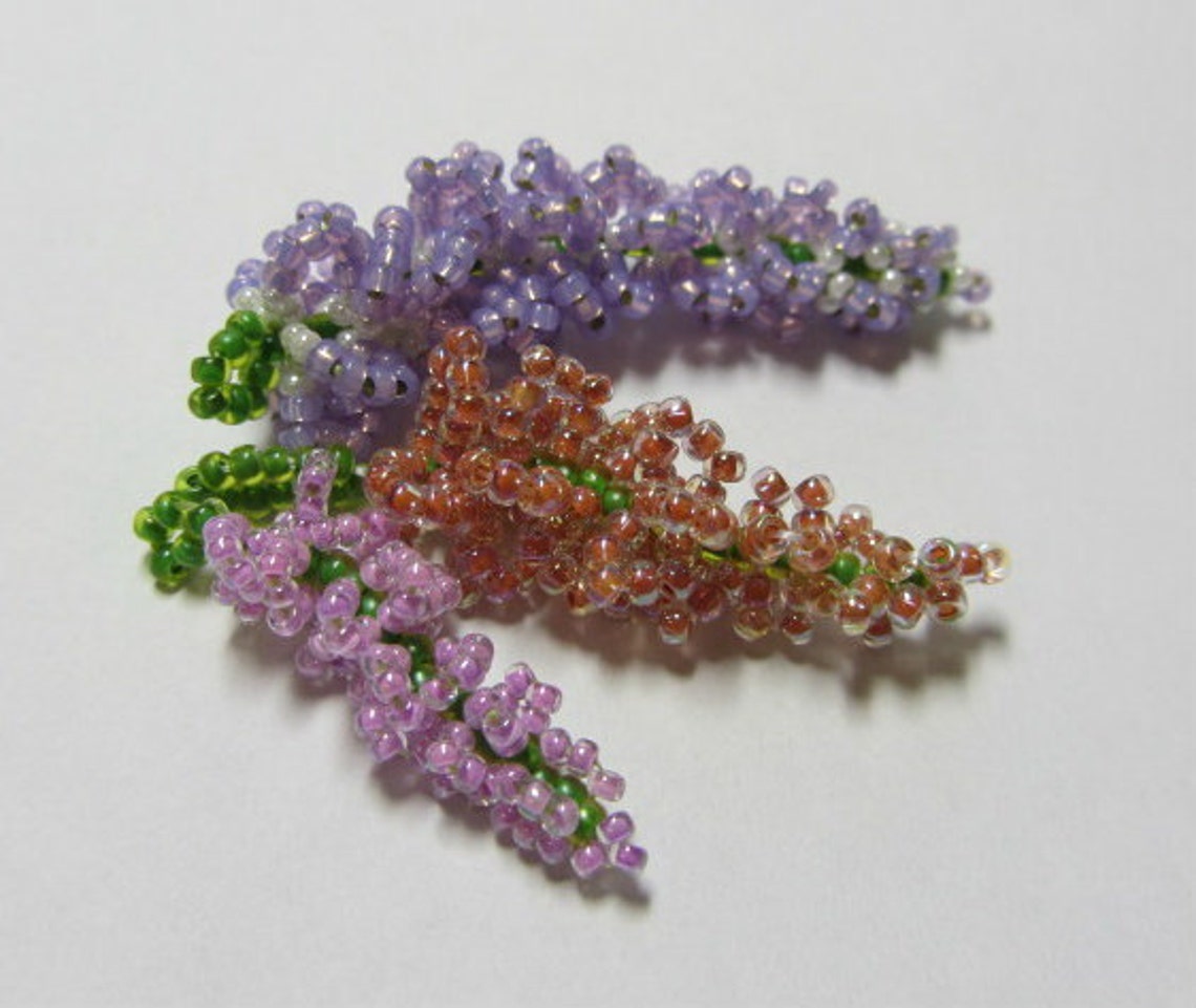 Beaded Flower Tutorial Buddleia Blossom Beading Pattern Etsy