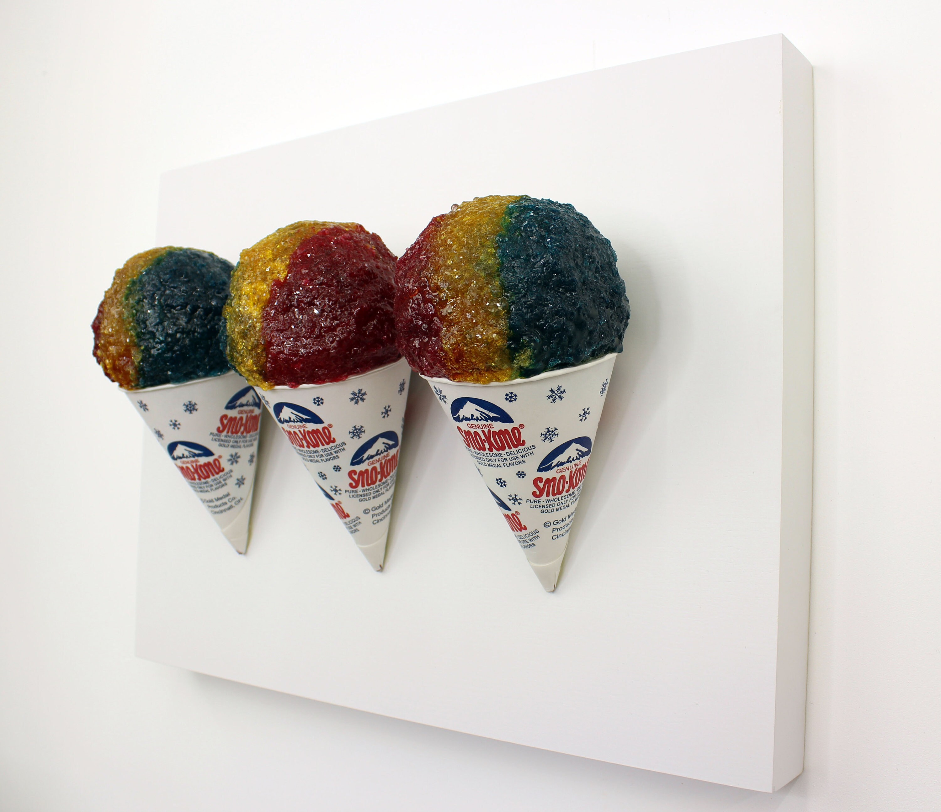 3 Sculpted Fake Snow Cones, 3D Pop Art Popsicle Sculpture, Popsicle ...