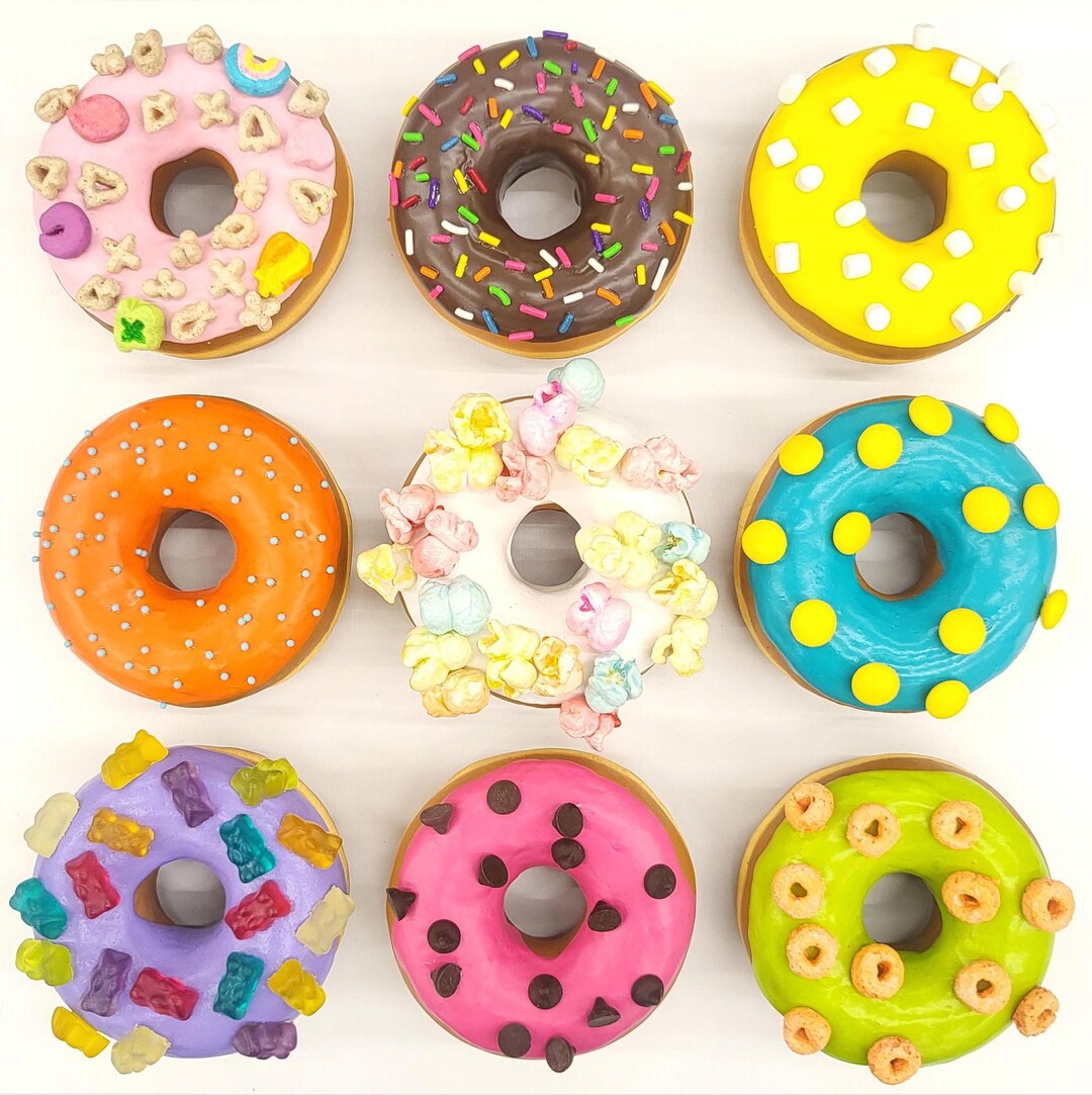 3D Pop Art Colorful Donut Sculpture, Donut Wall Art, Donut Art, Donut ...