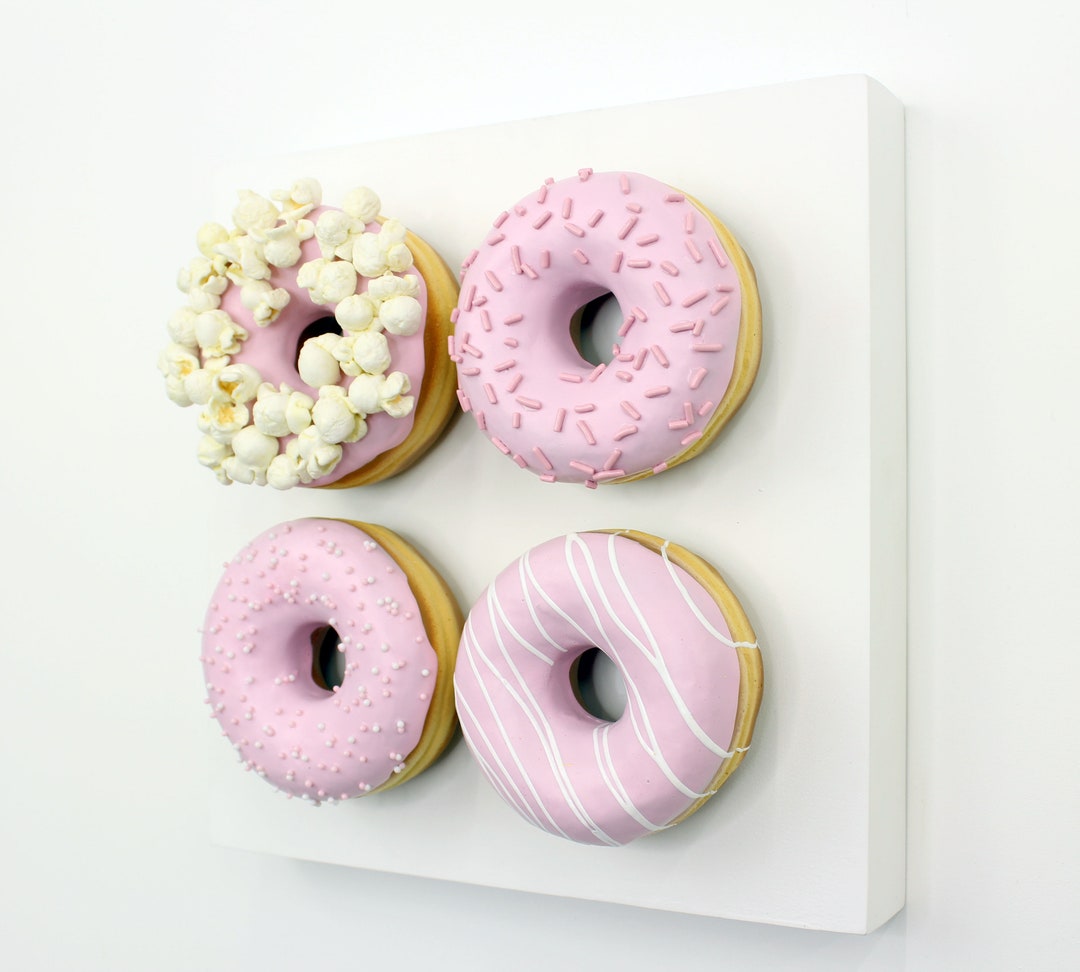 4 Sculpted Fake Donuts 3D Pop Art Donut Sculpture Donut Wall - Etsy