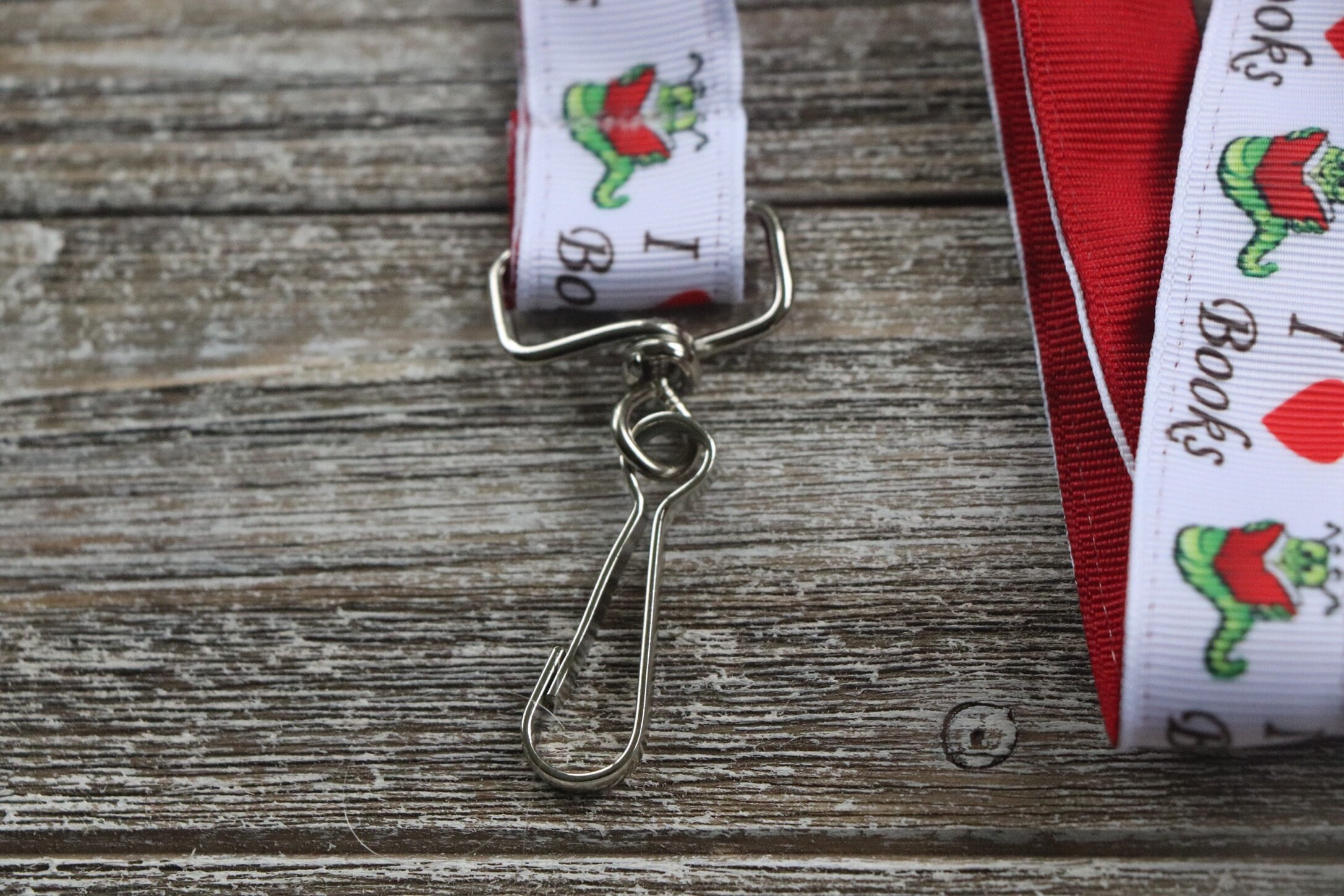 I Love Books Teachers Lanyard, Librarian Lanyard, Book Worm Lanyard ...