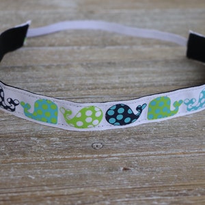 Blue Green Whale Headband, Headbands for Women, No Slip Headband ...