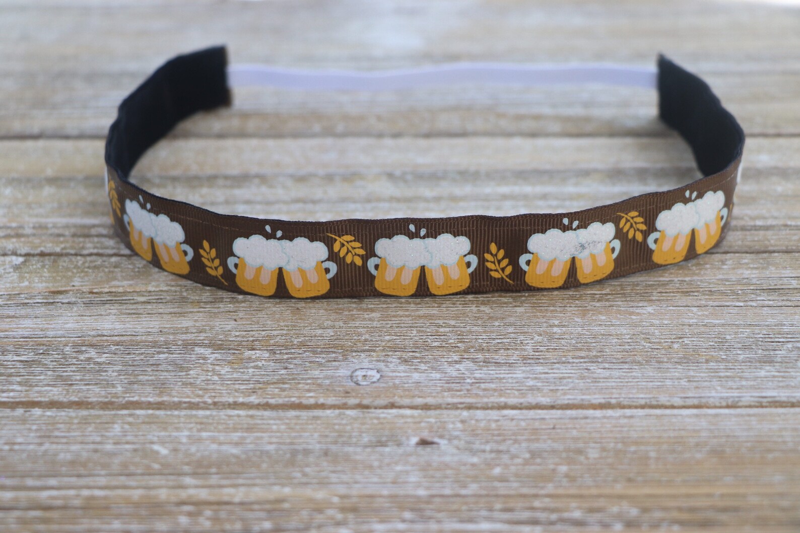 Brown Beer Headband- No Slip Headbands- Adjustable Headband- Sports ...