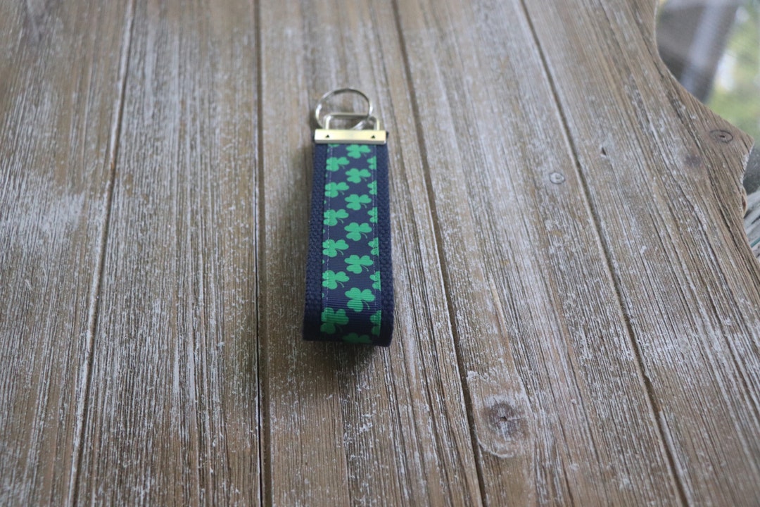 Shamrock Irish Keychain, Keychains for Women, Wristlet Keychain ...